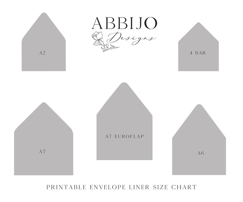 Printable Envelope Liners Templates, INSTANT DOWNLOAD,, A7, A6, A2, and ...