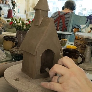 Printable Pottery Template and Instructions to Build a Tealight Church ...