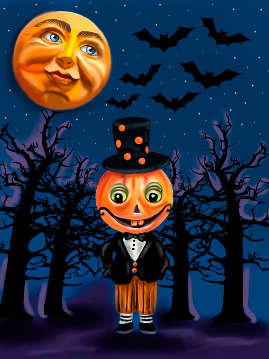 Retroween 4x6 or 8x10 Art Print - Etsy