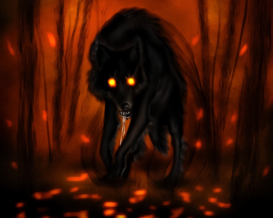 Black Shuck Art Print 8x10 - Etsy