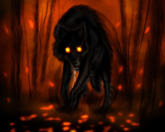 Black Shuck Art Print 8x10 | Etsy