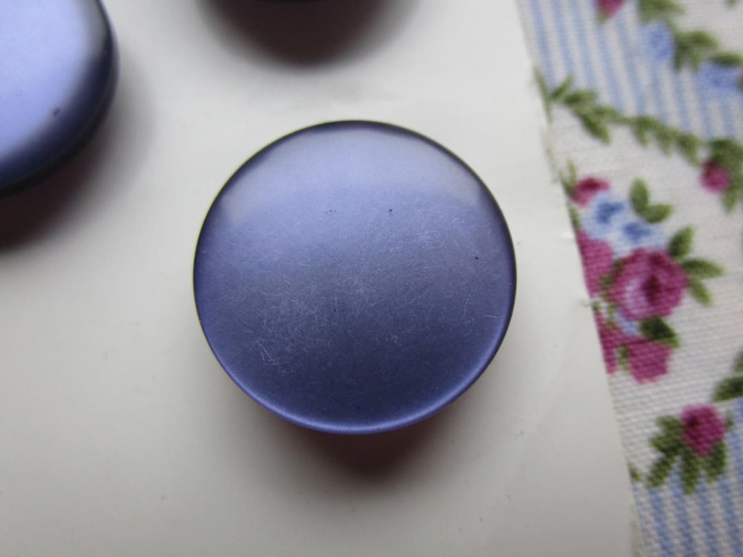 4 Vintage Streamline Dark Purple Plastic Shank Buttons, 11/16" (18mm ...