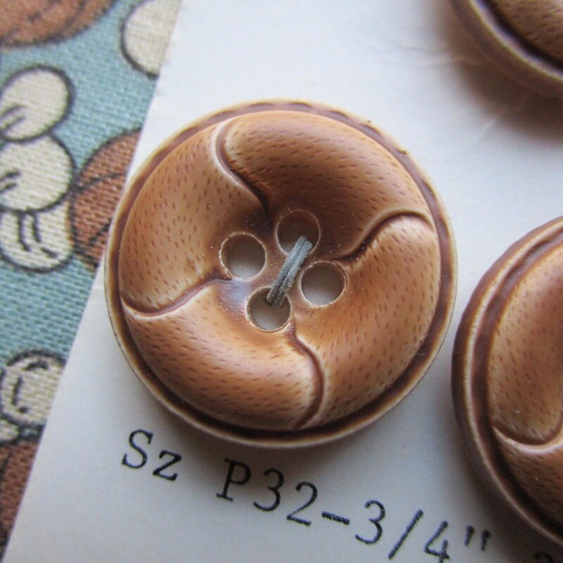 Faux Leather Buttons - Etsy