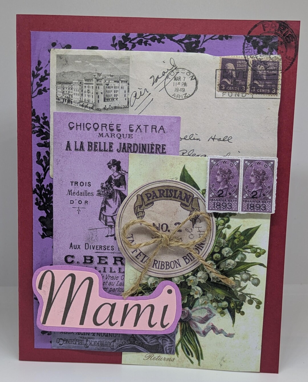 Carta Tarjeta Para Mi Mami Vintage Collage All Occasion Card for Mami ...