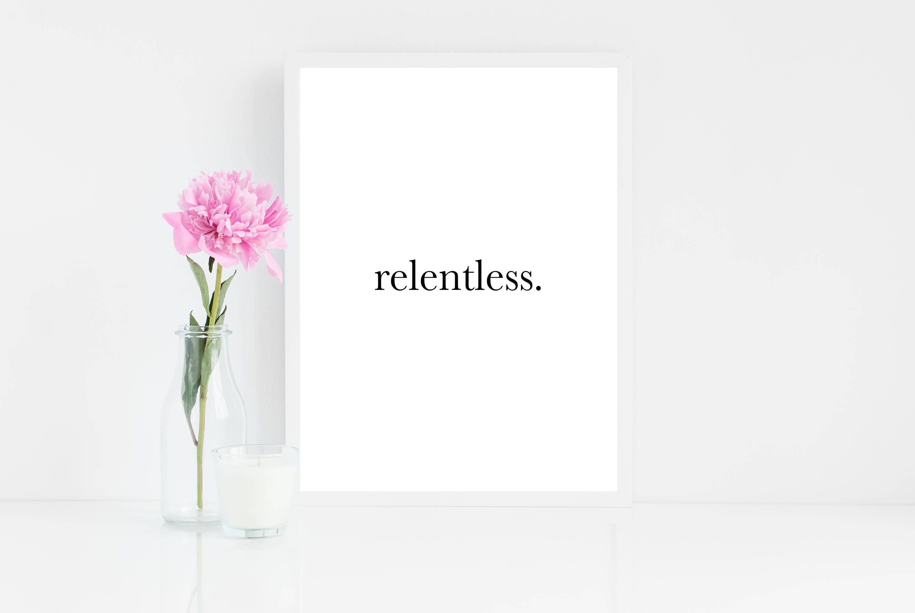 Relentless Art Printable Relentless Sign Relentless Wall - Etsy