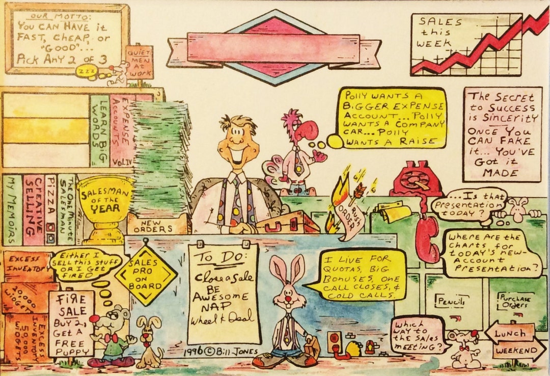 SALES REP Personalized Cartoon - Etsy