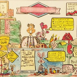 SALES REP Personalized Cartoon - Etsy