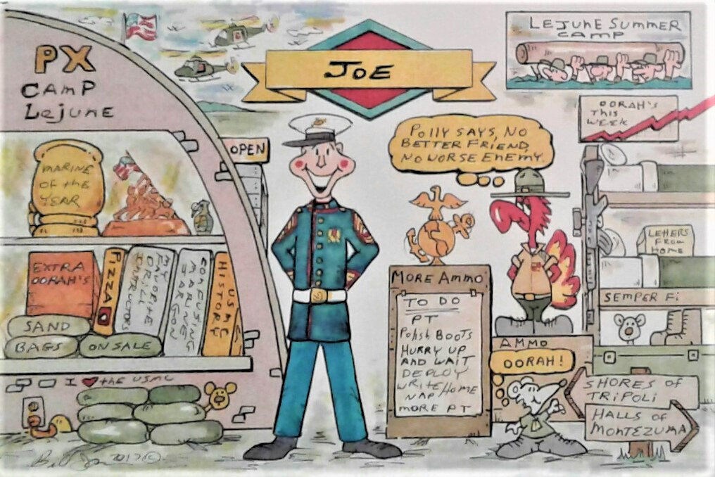 Military - U.S. MARINE Personalized Cartoon - Etsy