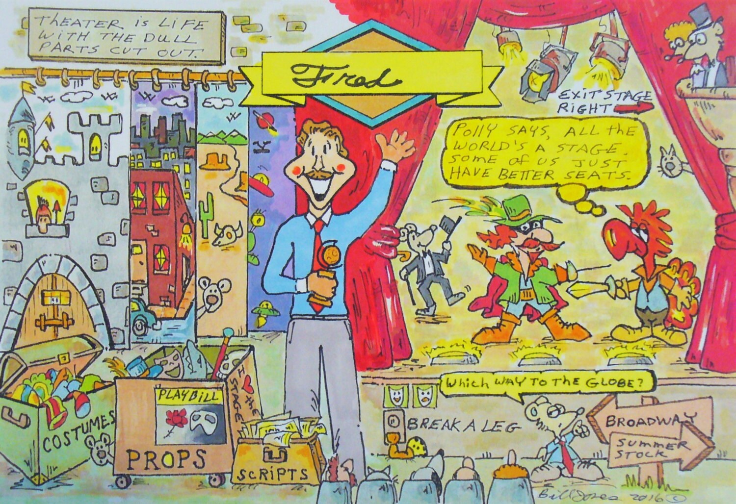 THEATER - ACTOR - ACTRESS Personalized Cartoon - Etsy