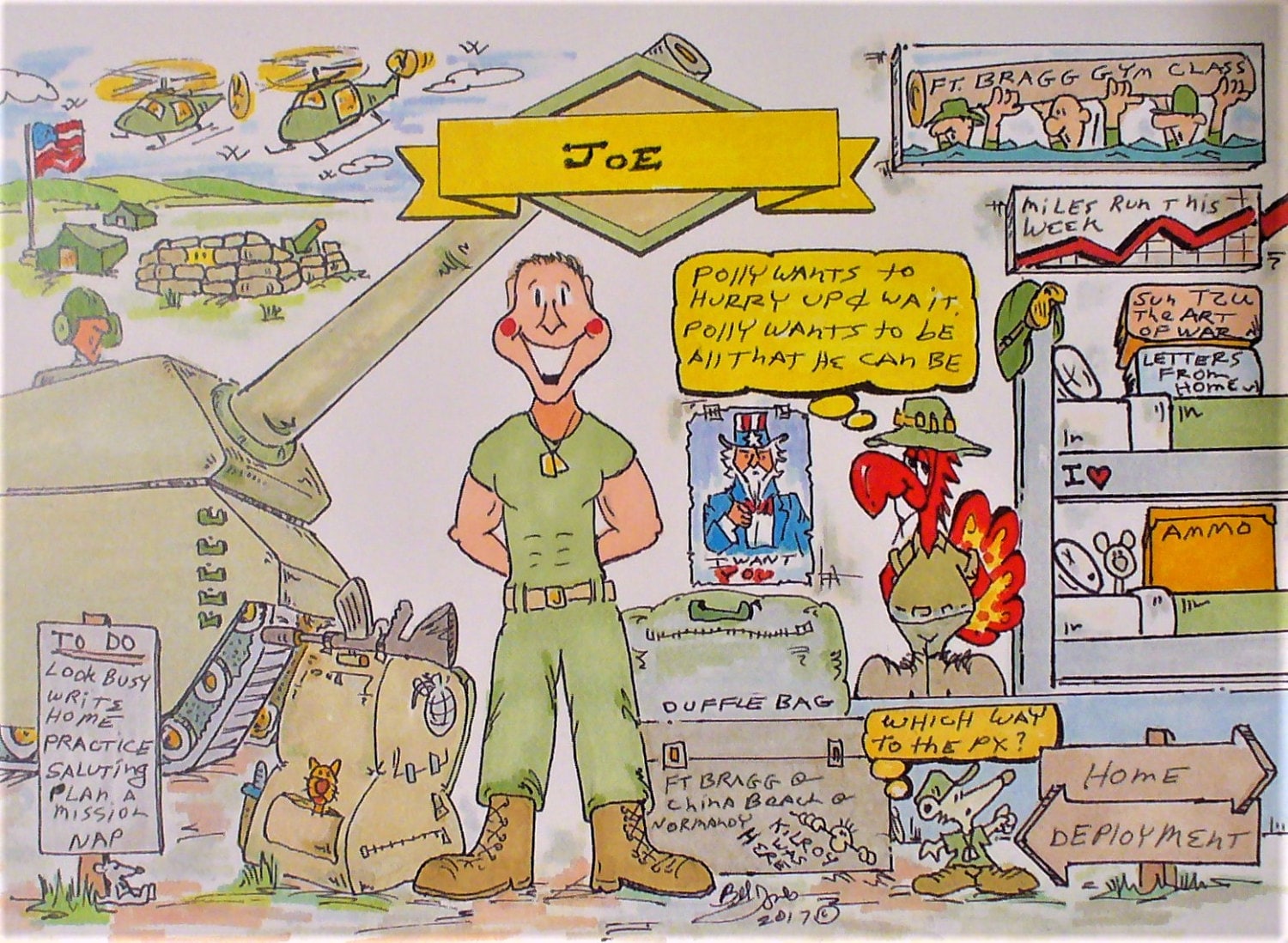 Military - U.S. ARMY SOLDIER Personalized Cartoon - Etsy