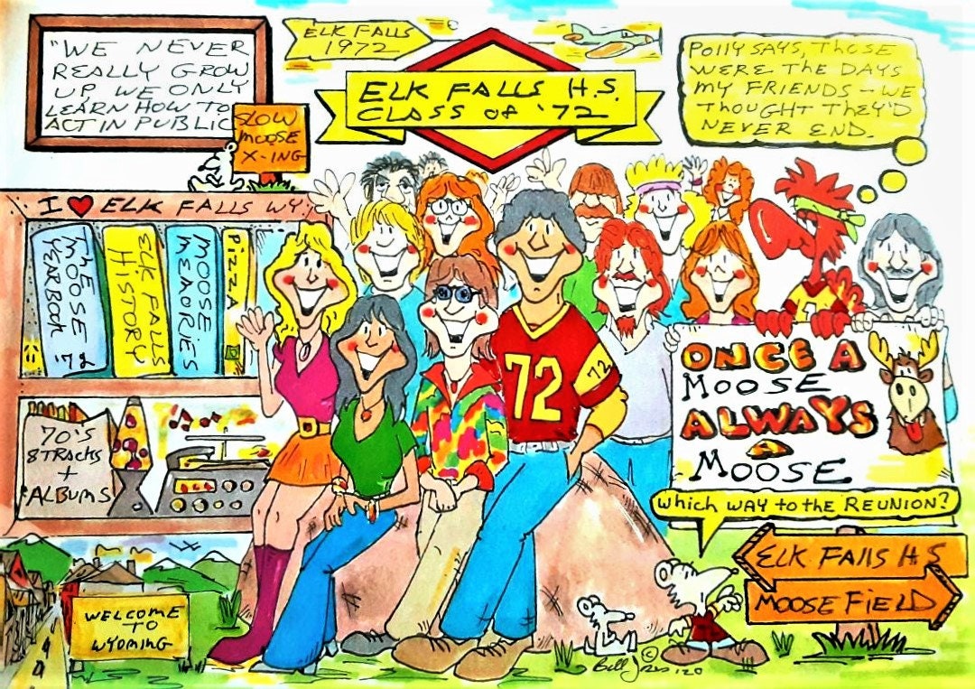 CLASS REUNION - Personalized Cartoon - Etsy