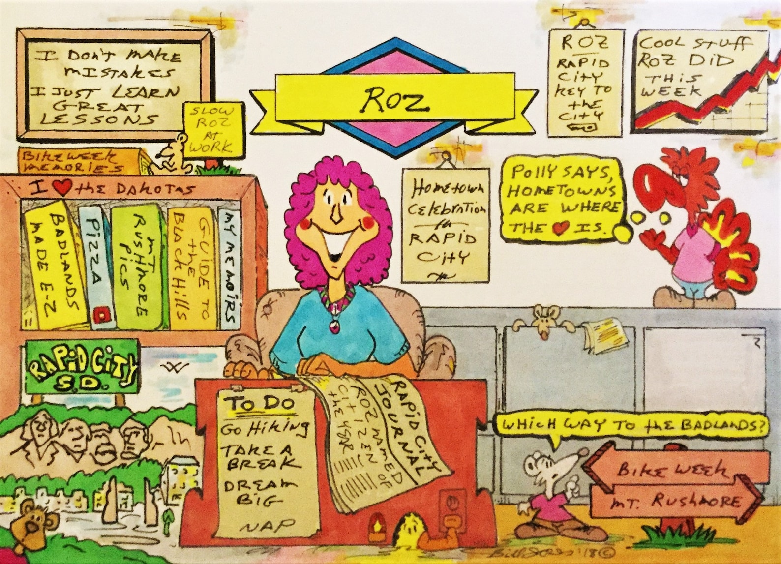 REGIONAL YOUR HOMETOWN Personalized Cartoon - Etsy