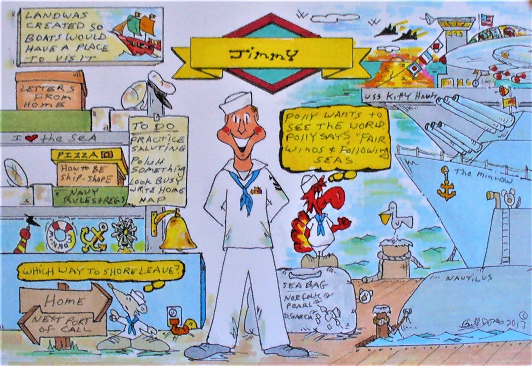 Military - U.S. Naval SAILOR Personalized Cartoon - Etsy