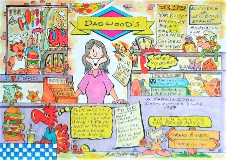 CAFE - DELI Personalized Cartoon - Etsy