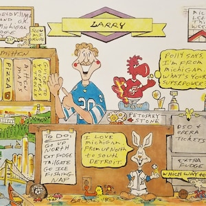 REGIONAL - MICHIGAN Personalized Cartoon - Etsy