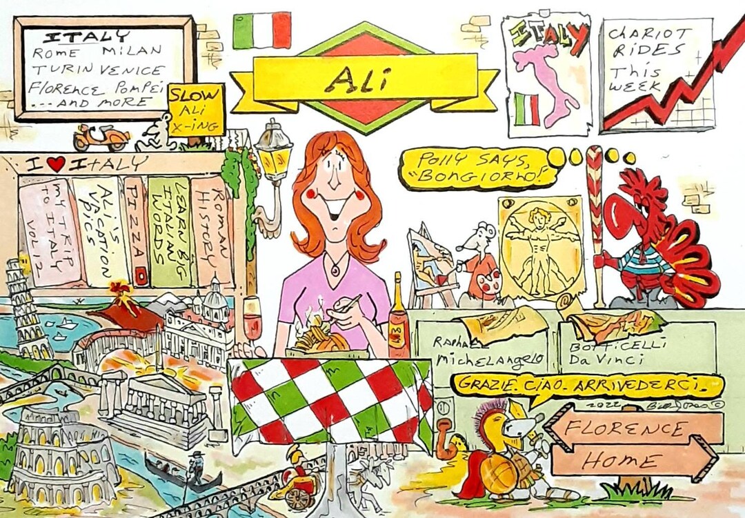 REGIONAL - ITALY Custom Personalized Cartoon - Etsy