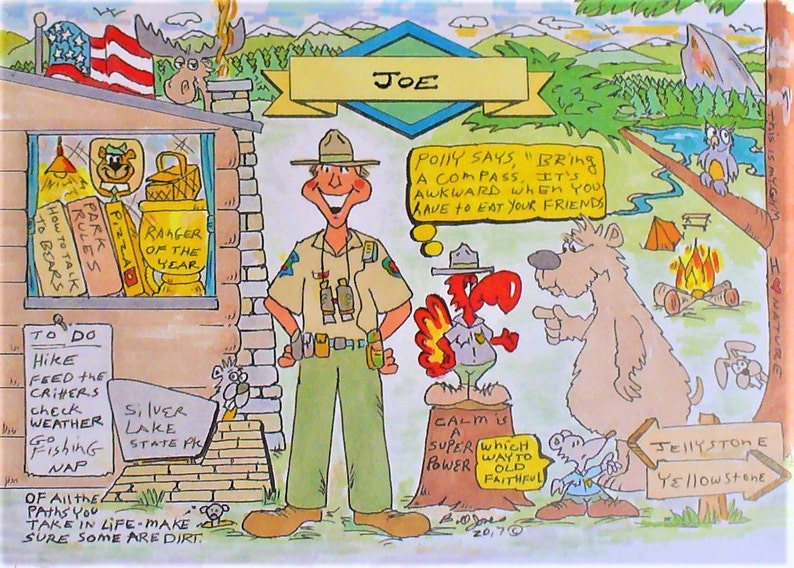 PARK RANGER Personalized Cartoon - Etsy