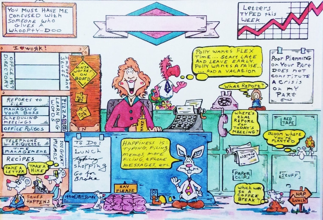 ADMIN ASSISTANT or SECRETARY Personalized Cartoon - Etsy