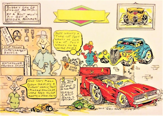 CAR ENTHUSIAST MOPAR Personalized Cartoon | Etsy