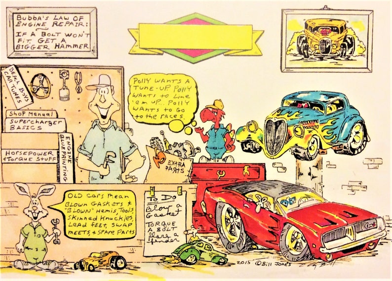 CAR ENTHUSIAST - MOPAR Personalized Cartoon - Etsy