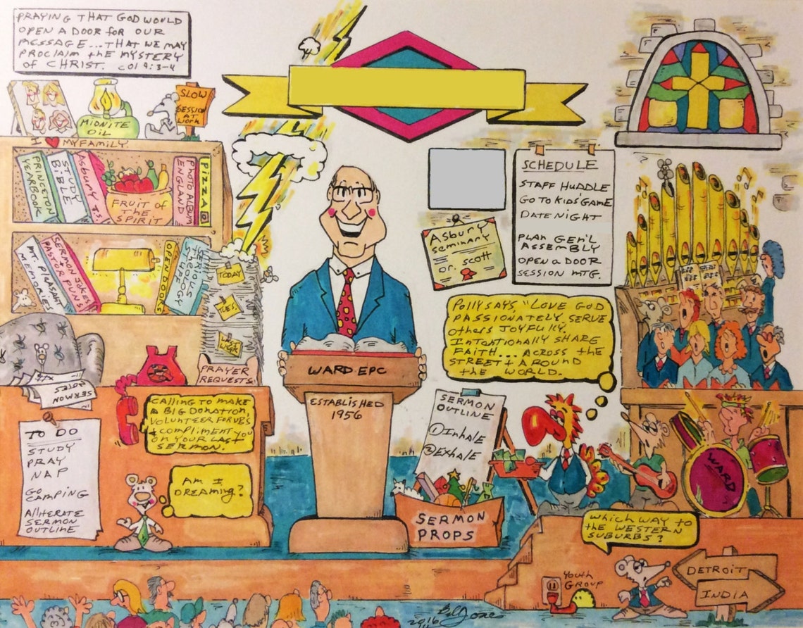 CLERGY (pastor, Priest, Minister) Personalized Cartoon - Etsy