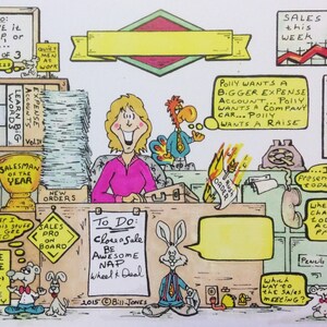 SALES REP Personalized Cartoon - Etsy