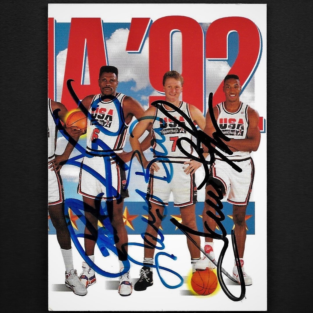 Patrick Ewing/larry Bird/scottie Pippen Triple Autograph Signed 1992 ...