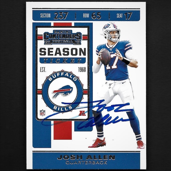 Signed Josh Allen Rookie Card - Etsy