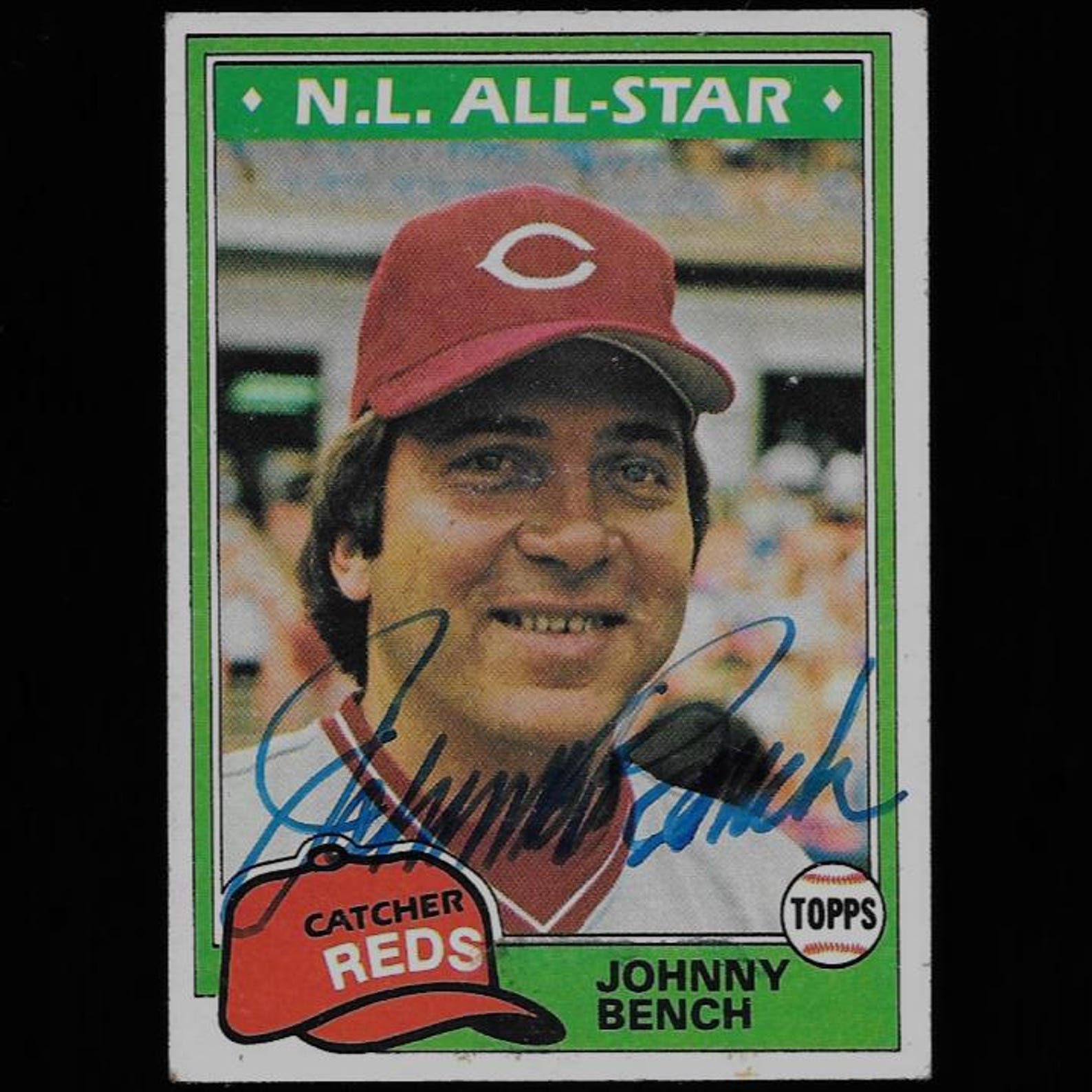 Johnny Bench Autograph Signed 1981 Topps Card #600 Reds - Etsy
