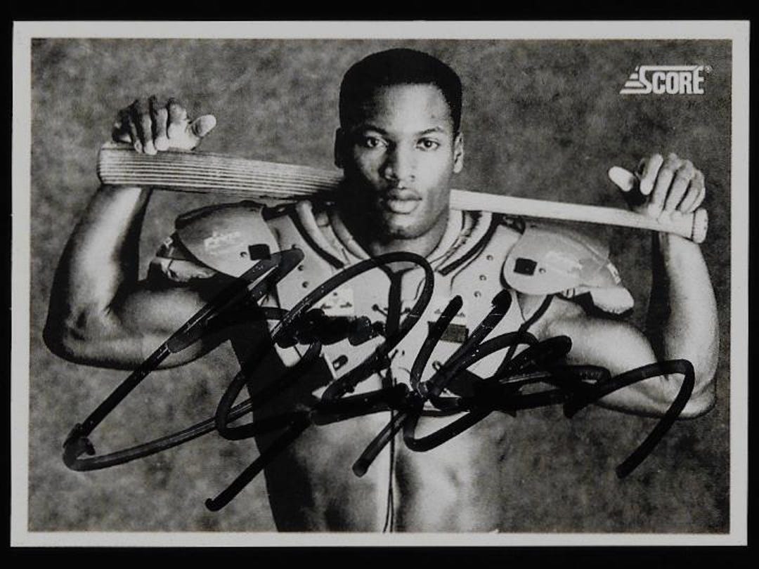 Bo Jackson Autograph Signed 1990 Score Card 697 Raiders/royals - Etsy