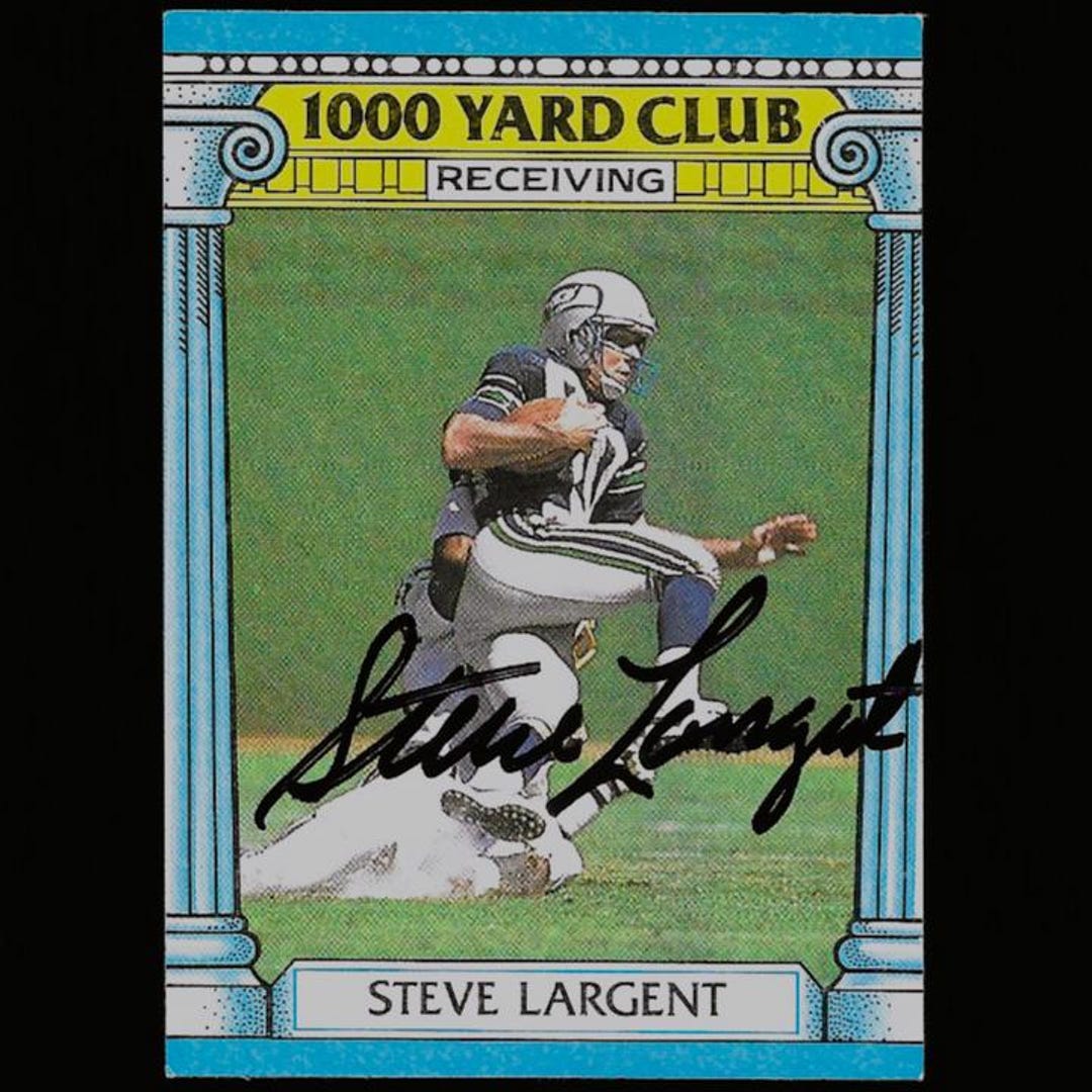 Steve Largent Autograph Signed 1987 Topps Card #18 Seahawks - Etsy