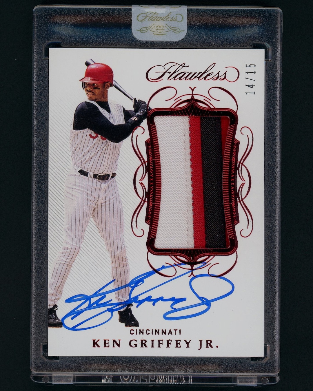 2020 Panini Flawless Ruby Ken Griffey Jr. Autograph Jersey Patch Card ...