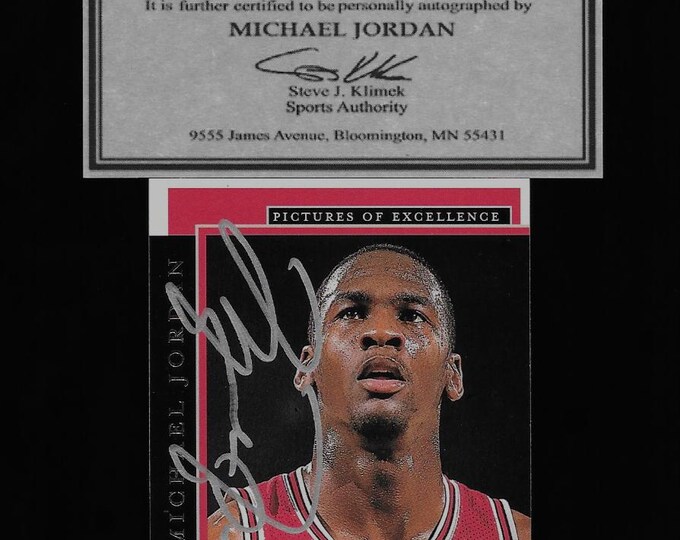 Michael Jordan Autograph Signed 1998 Upper Deck Card #13 W/coa Bulls - Etsy