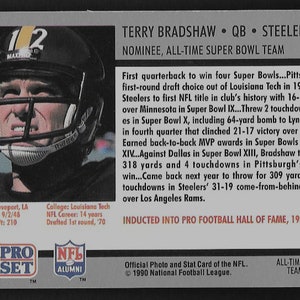 Terry Bradshaw Autograph Signed 1990 Pro Set Card 32 Steelers Nice - Etsy