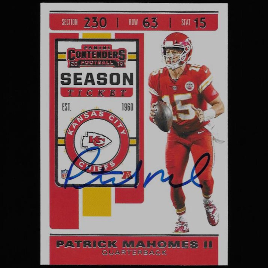 Patrick Mahomes II Autograph Signed 2019 Panini Card #39 Chiefs - Etsy