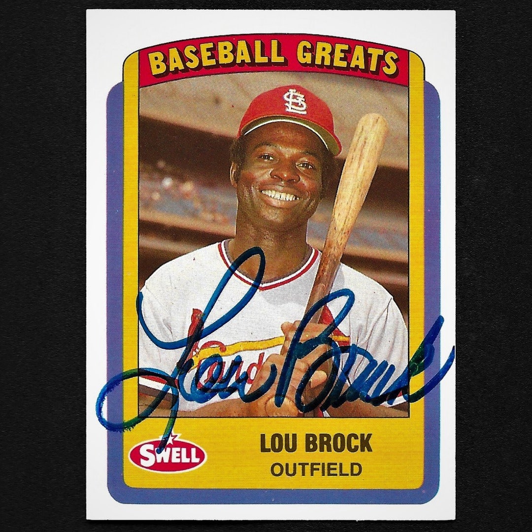 Lou Brock Autograph Signed 1990 Swell Card #71 Cardinals Nice! - Etsy