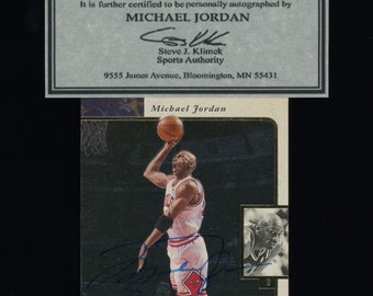 Michael Jordan Autograph Signed 1999 Upper Deck Card 1 Bulls - Etsy