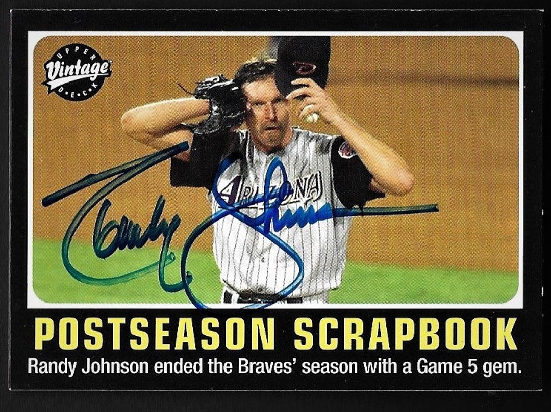 Randy Johnson Autograph Signed 2002 Upper Deck Card 296 - Etsy