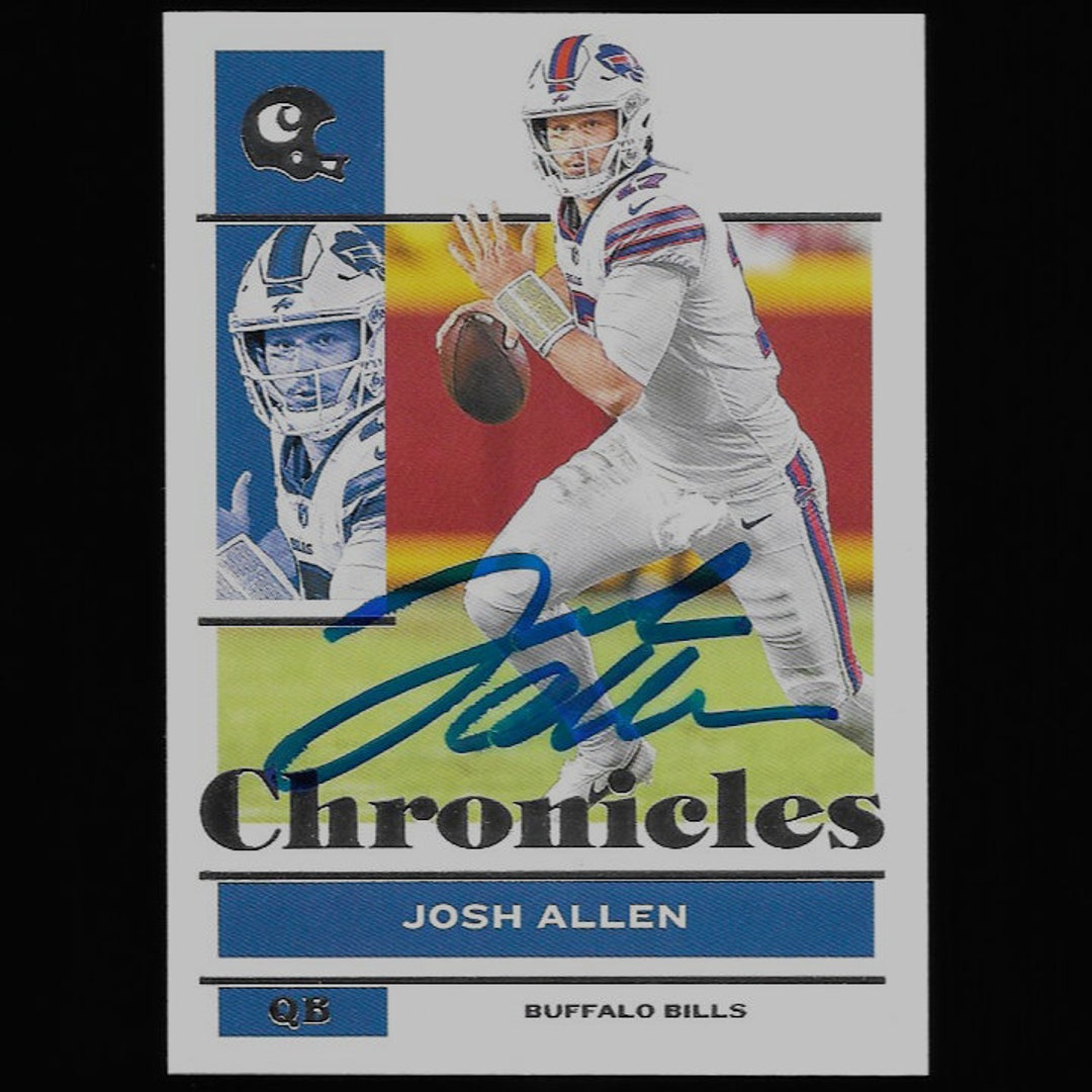 Josh Allen Autograph Signed Card 2021 Panini Card 10 Bills - Etsy