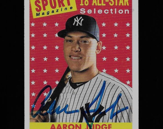 Aaron Judge Autograph Signed 2019 Topps Card #301 Yankees - Etsy