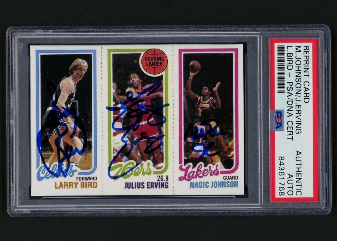 1980 Topps Reprint Card Larry Bird/julius Erving/magic Johnson ...