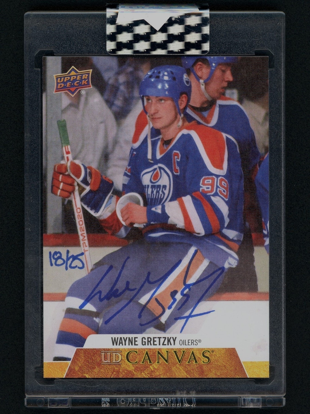 2020-21 UD Clear Cut Canvas Signatures Wayne Gretzky Autograph Card 18/ ...