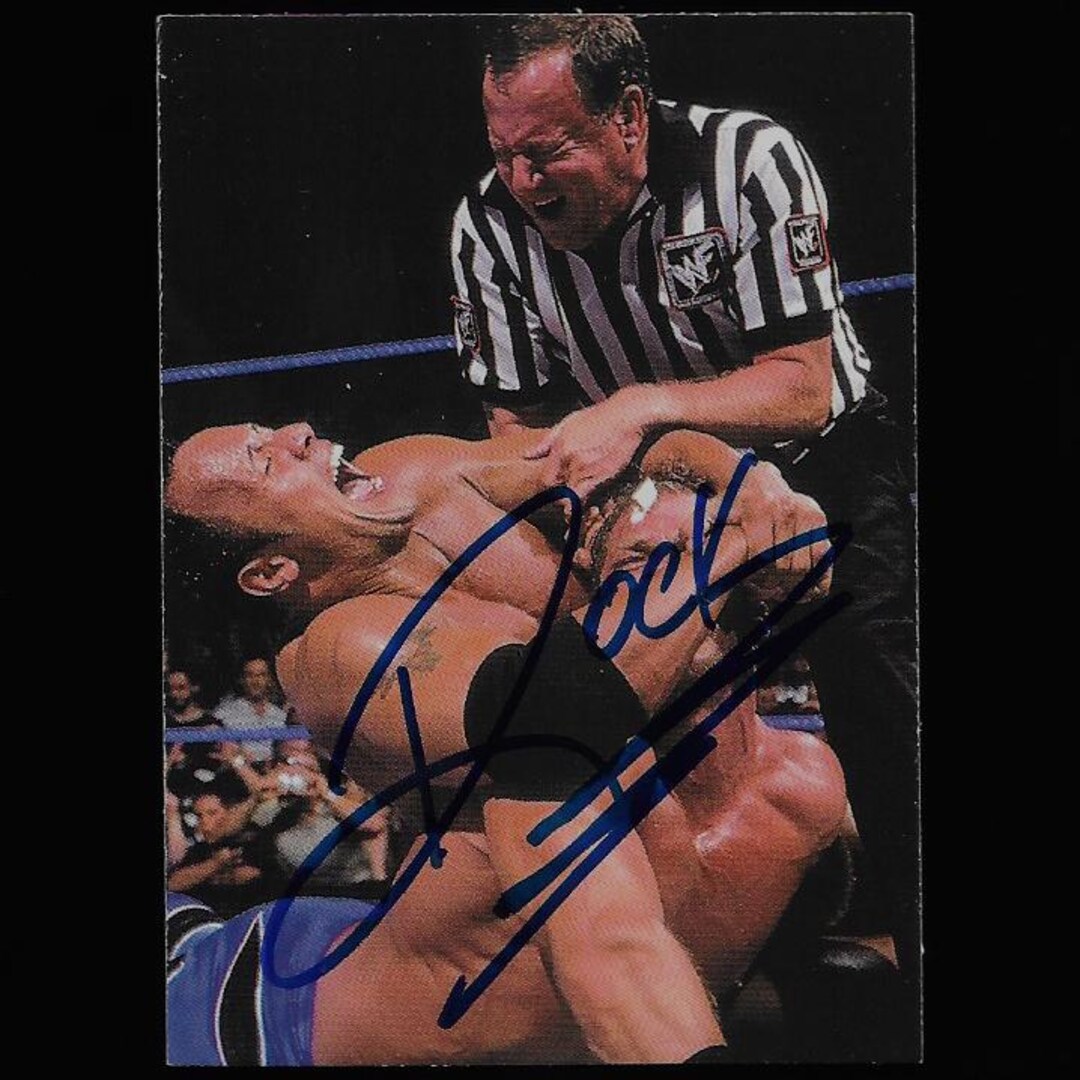 The Rock Autograph Signed 2000 WWF Wrestling Card #60 - Etsy