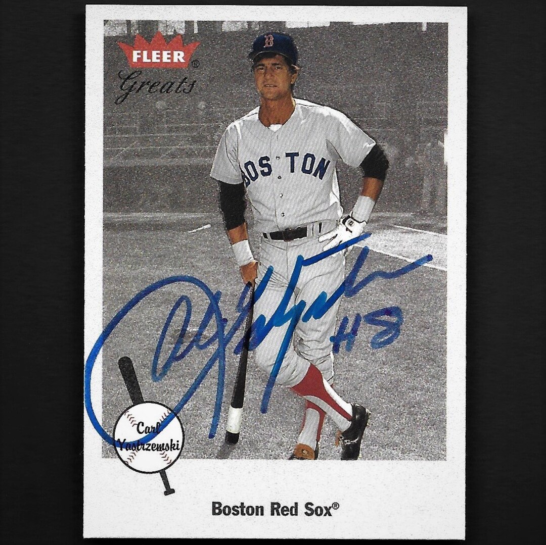 Carl Yastrzemski Autograph Signed 2001 Fleer Card #75 Red Sox Nice! - Etsy