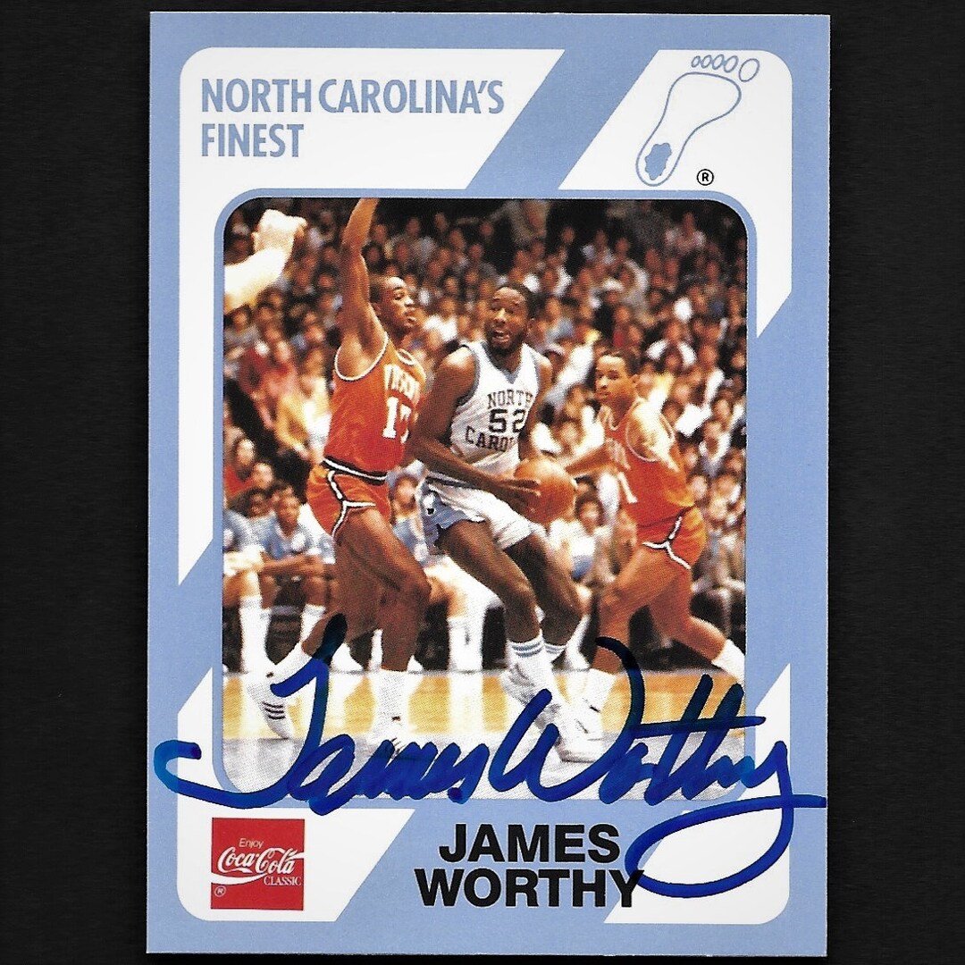 James Worthy Autograph Signed 1989 Collegiate Card #19 Tar Heels/lakers ...
