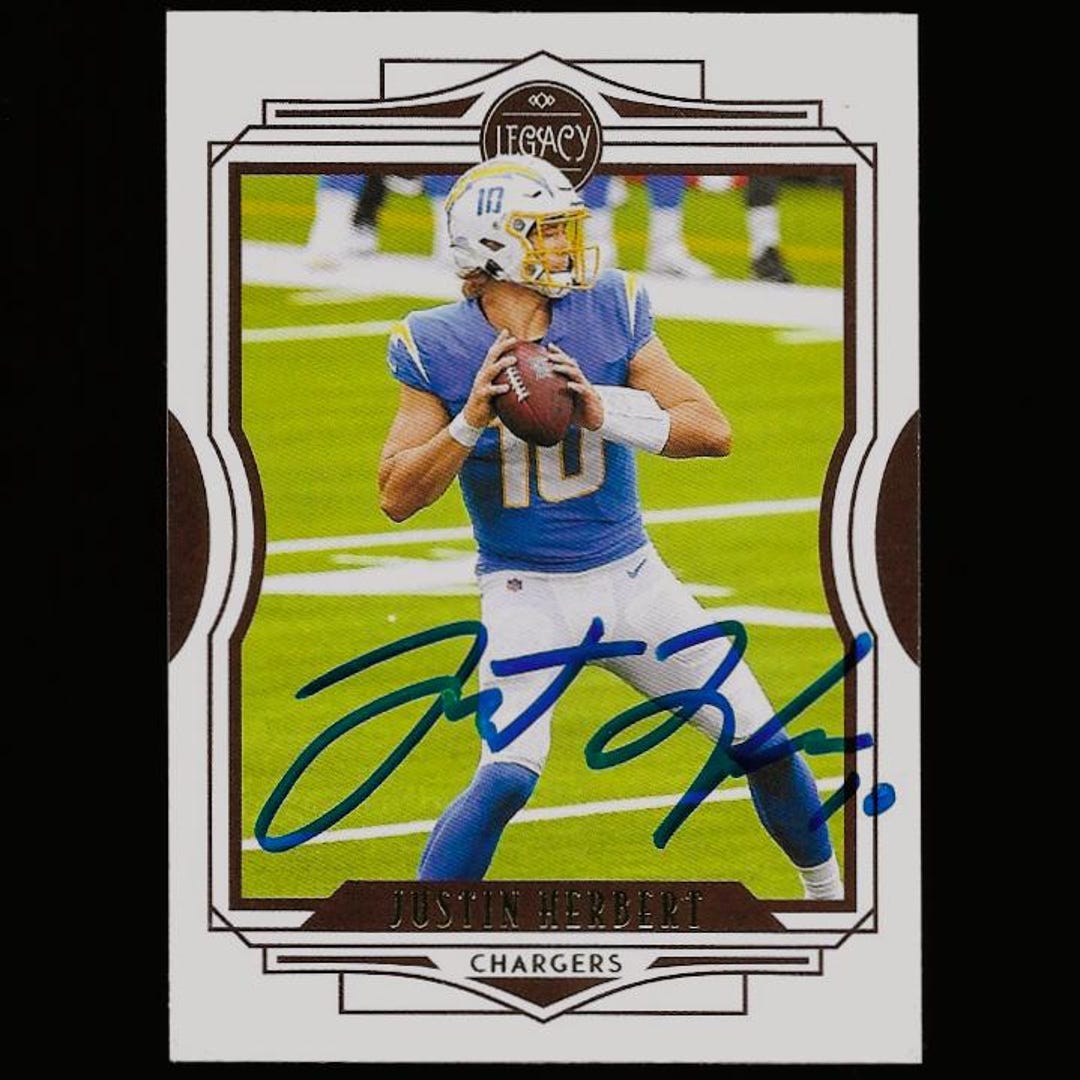 Justin Herbert Autograph Signed 2021 Panini Card #43 Chargers - Etsy