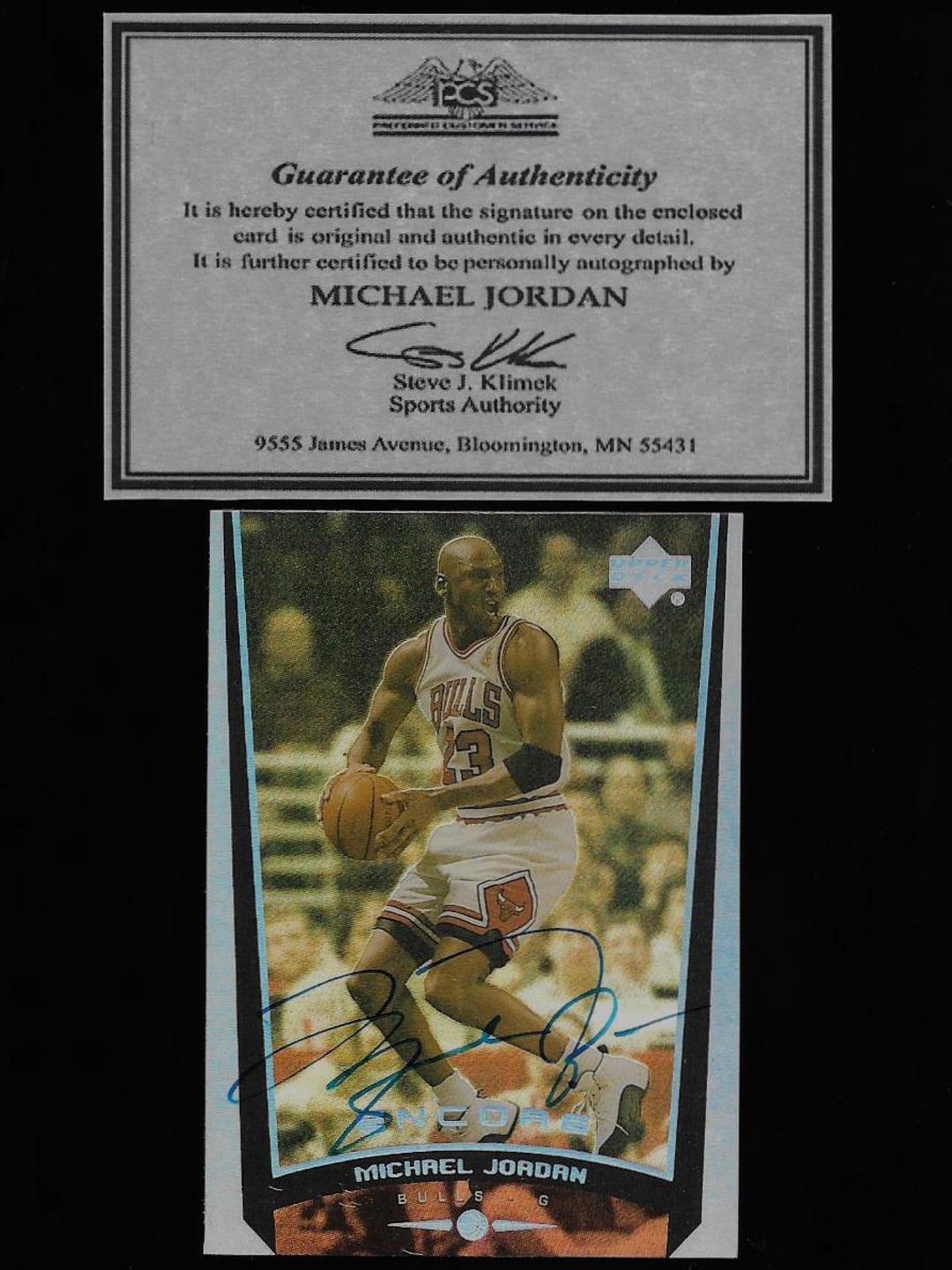 Michael Jordan Autograph Signed 1999 Upper Deck Card #105 W/coa Bulls ...