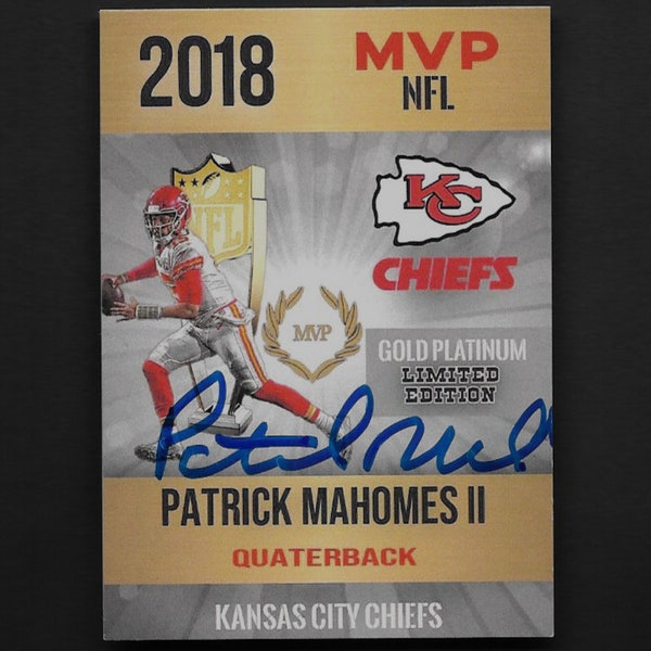 Signed Patrick Mahomes Card - Etsy