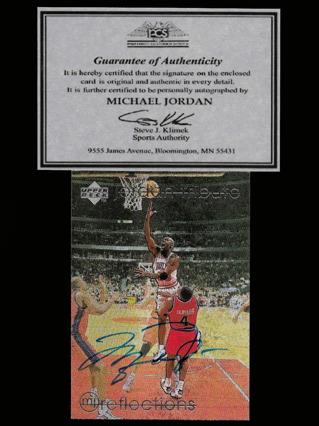 Michael Jordan Autograph Signed 1998 Upper Deck Reflections Card 82 W ...