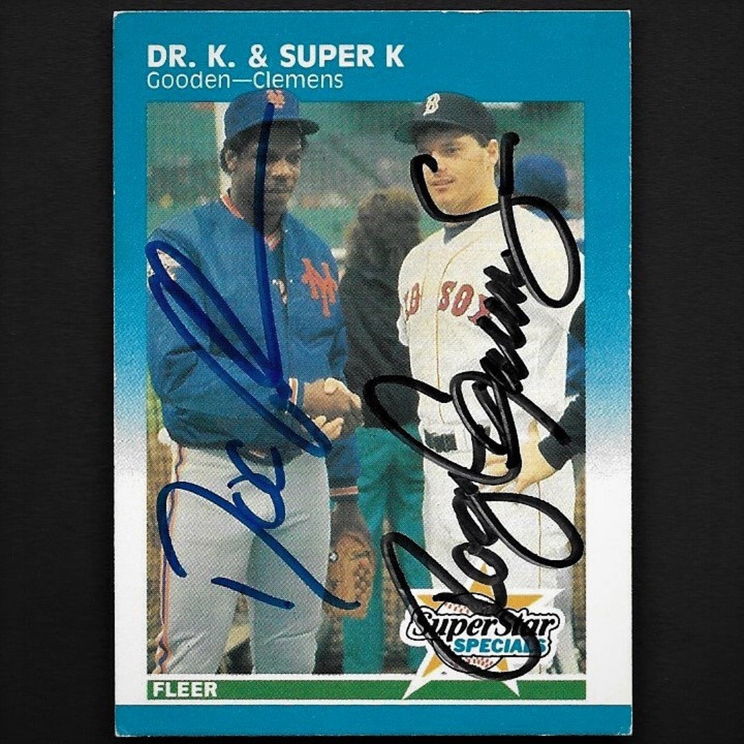 Dwight Gooden & Roger Clemens Dual Autograph Signed 1987 Fleer Card ...